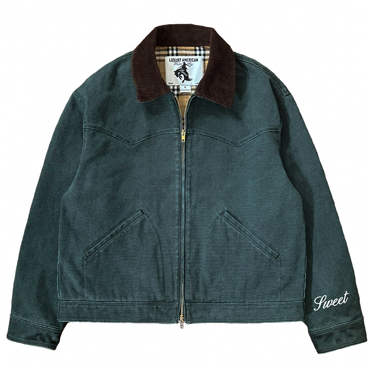 SWEET EMERALD WESTERN CANVAS JACKET – Sweet Hat Company